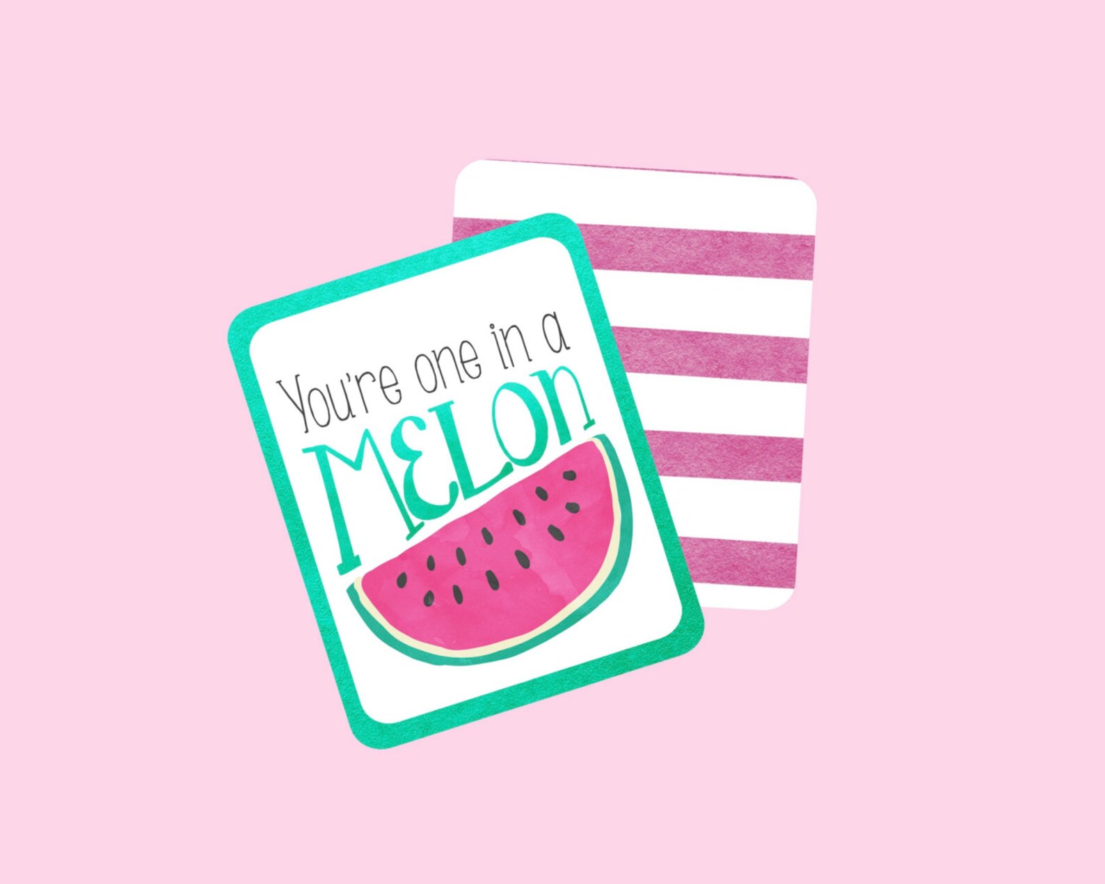 You're One in a Melon Watermelon Gift Tag Favor Tag | Etsy