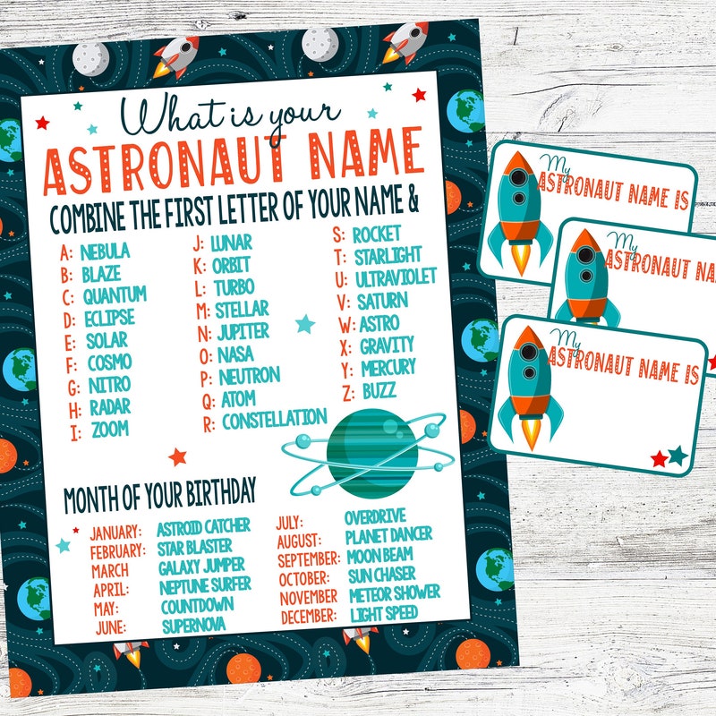 Astronaut Name Tag - Etsy
