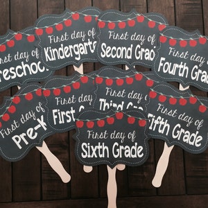 First & Last Day of School Signs. Full Set, Grades Preschool Through ...