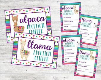 Alpaca/llama Adoption Center Sign & Certificates. Instant - Etsy