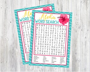 Luau Party Game Bundle, Printable Luau Games, Luau Party Games for ...