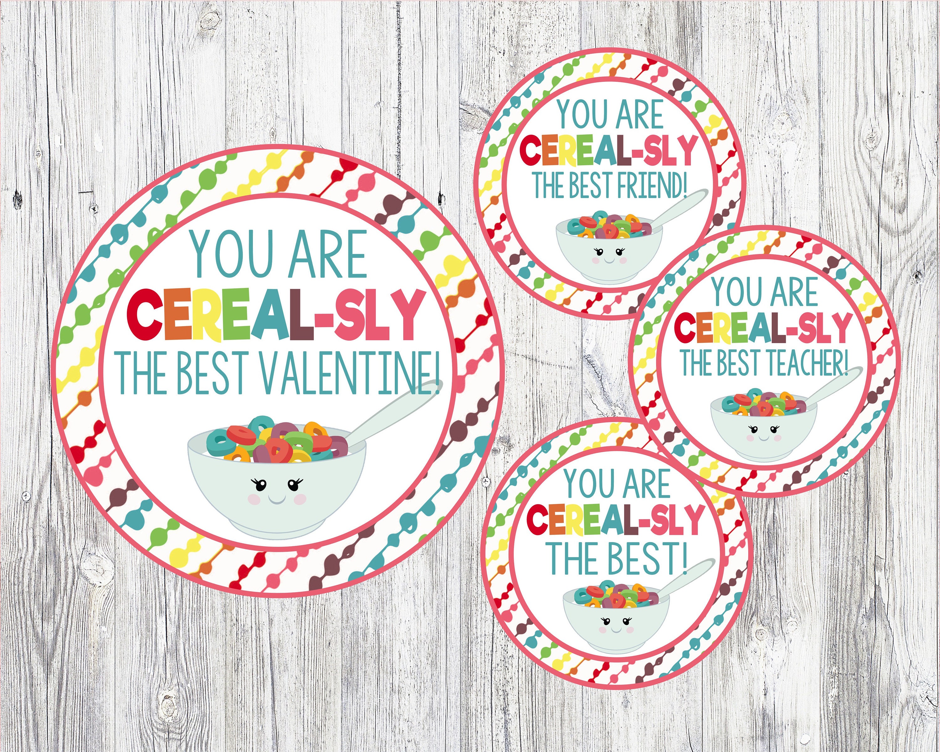 Cereal-sly Best Tags With Options for Valentine's Day, Teacher, Friend ...