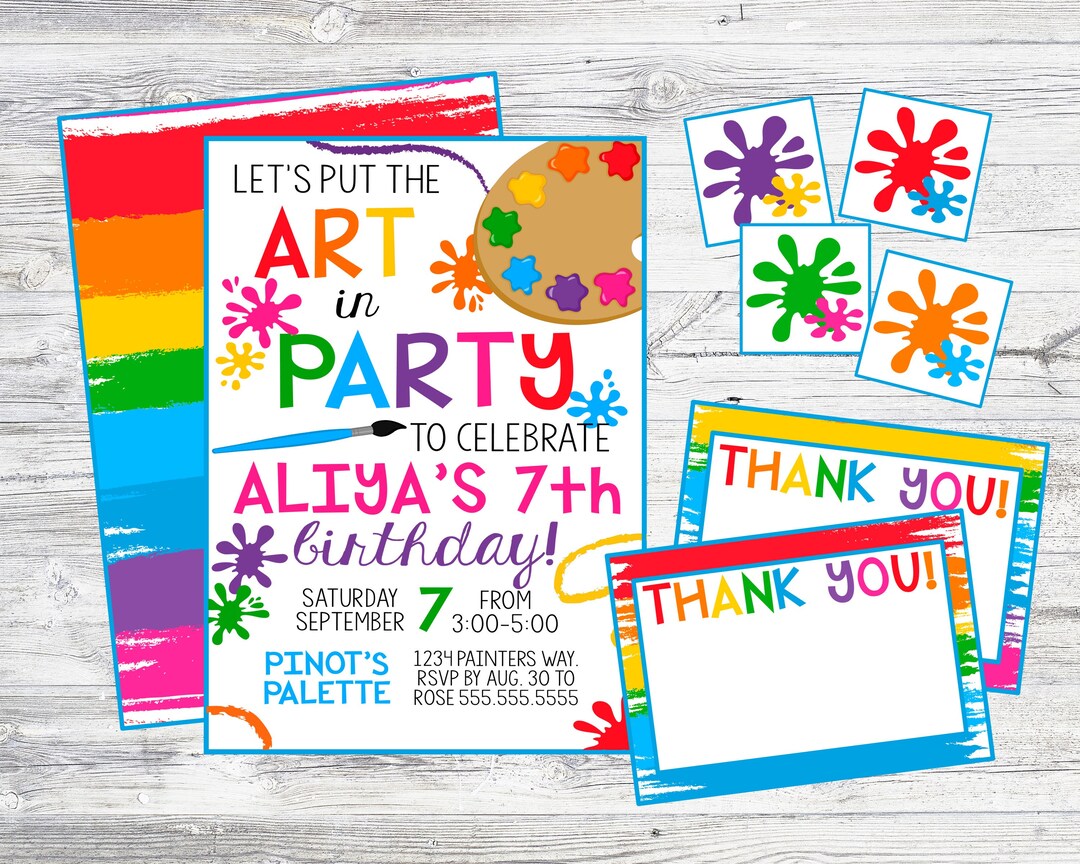 Art Party Invitation. Let's Put the Art in Party! Personalized ...