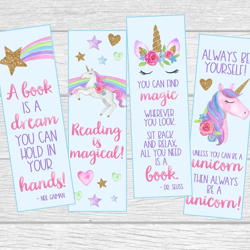 Unicorn Bookmark - Etsy