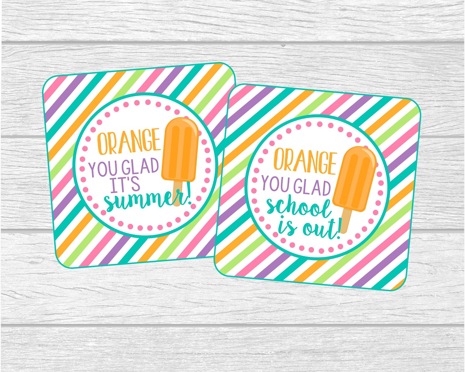 Printable Orange You Glad It's Summer Tags. Orange You - Etsy