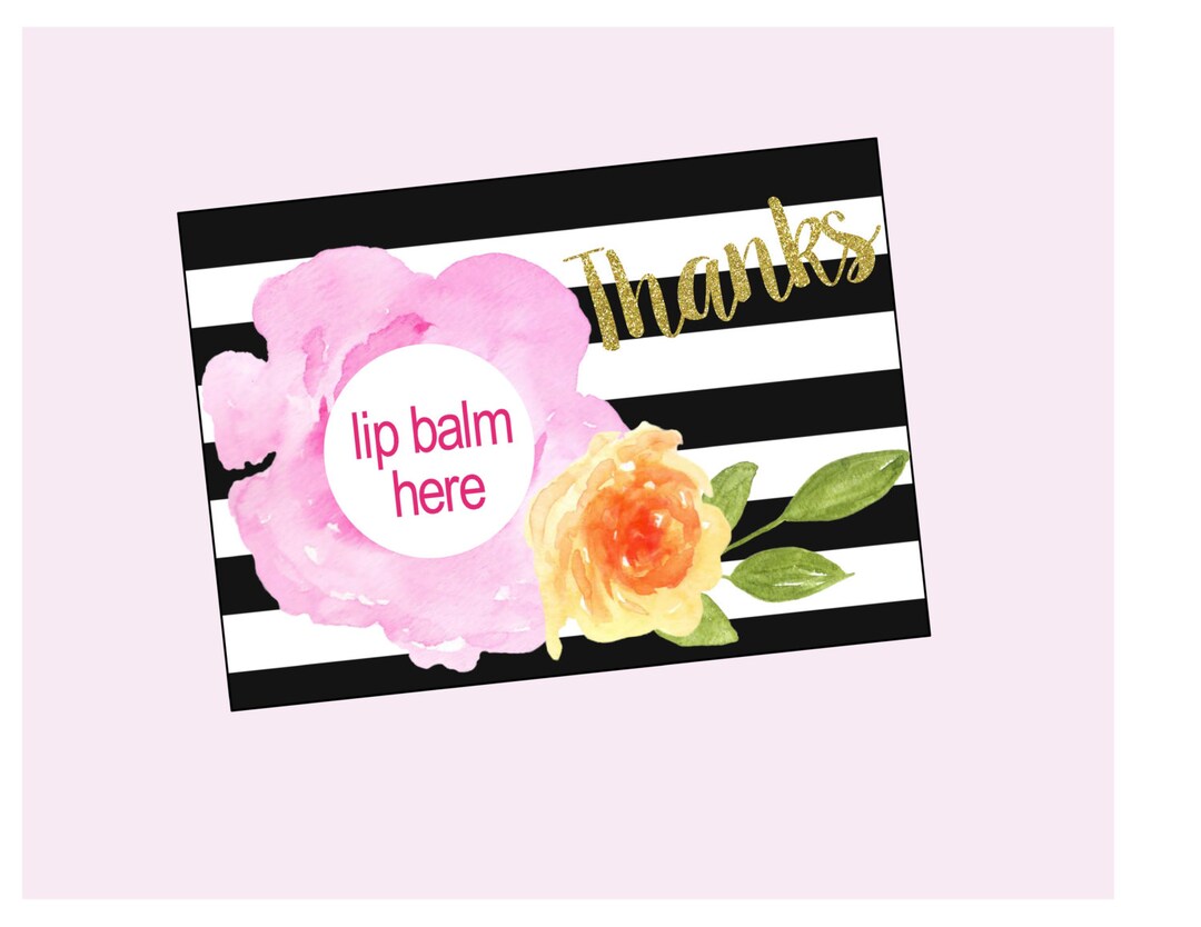 Flower Lip Balm Card. Perfect for Round Lip Balms. Great for Baby ...