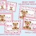 Beary Sweet Valentine Tag Package. Beary Sweet, Beary Hot, I Like You ...