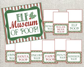 Printable Elf Game| POOP Museum | Instant Download | Christmas Elf ...