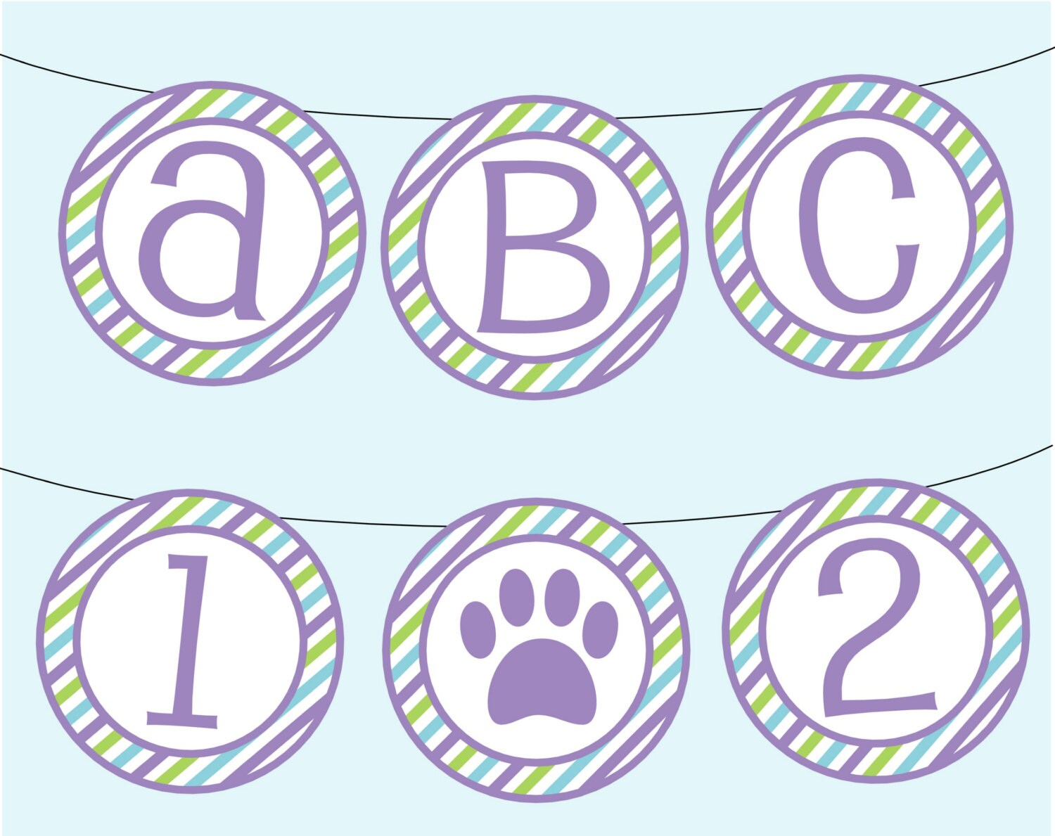 Full Alphabet Banner for Puppy Dog Party. Pawty Banner. Let's Pawty ...