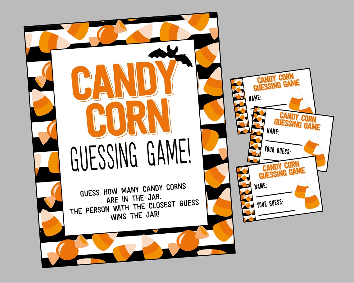 Candy Corn Guessing Game. Printable Guess How Many Candy Corns - Etsy