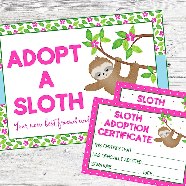 Sloth Party Favors - Etsy