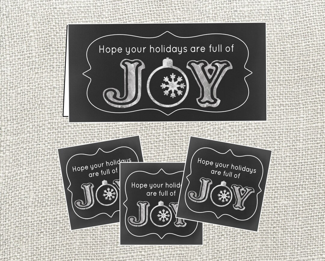 JOY Gift Tags & Bag Topper. Hope Your Holidays Are Full of JOY ...