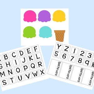 Ice Cream Spelling and Counting Game. Instant Digital Download. Perfect ...