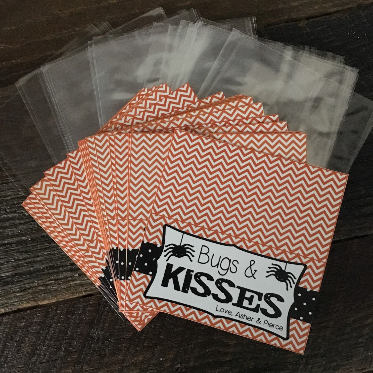 Bugs & Kisses Gift Tags Bag Toppers. Instant Digital Download ...
