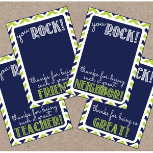You Rock! Teacher Appreciation Thank You Card for Music Gift Card or ...