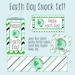 Earth Day Snack Set! Earth Day Party! Treat Bag Topper, Treat Hang Tag ...