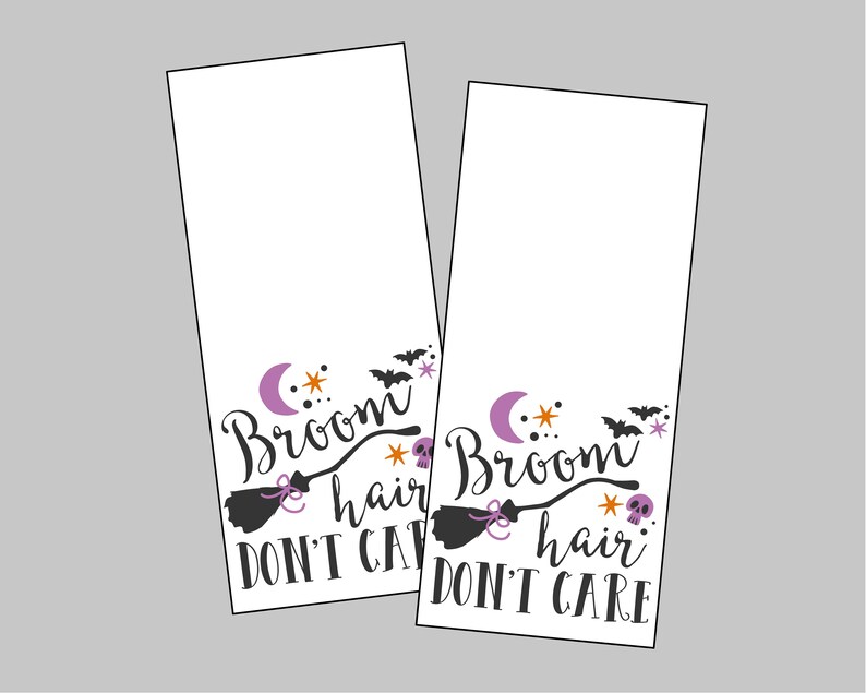 Printable Broom Hair Don't Care Witch Tag to Pair With - Etsy
