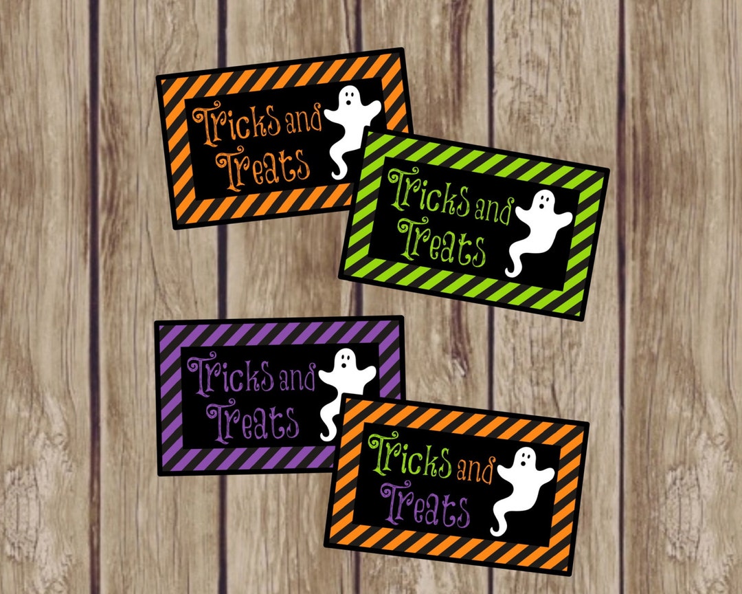 Tricks and Treats Halloween Tags and Bag Toppers. Perfect for Halloween ...