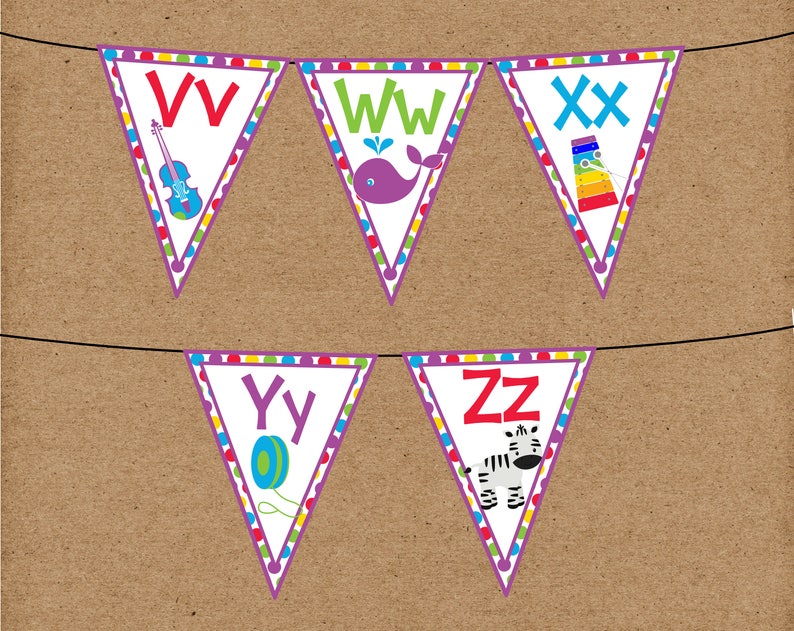 Printable Alphabet Banner. Full Alphabet Banner Great for - Etsy