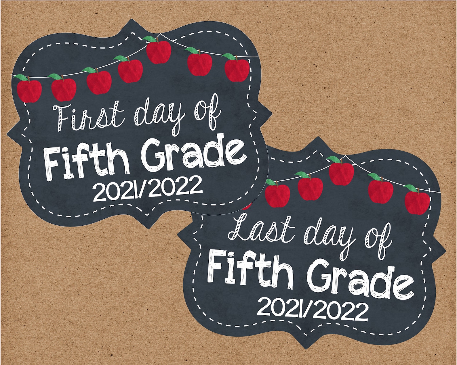 Fifth Grade First Day of School Sign. First Day Back to School | Etsy