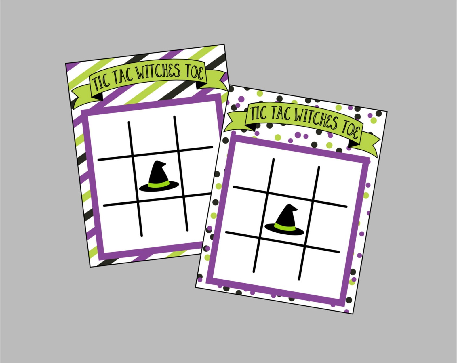Printable Tic Tac Witches Toe Halloween Tic Tac Toe Game. | Etsy