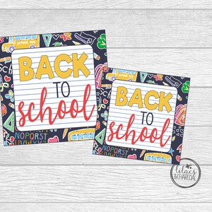 Printable Back to School Tags for Teacher Gifts, Student Gifts, Cookie ...