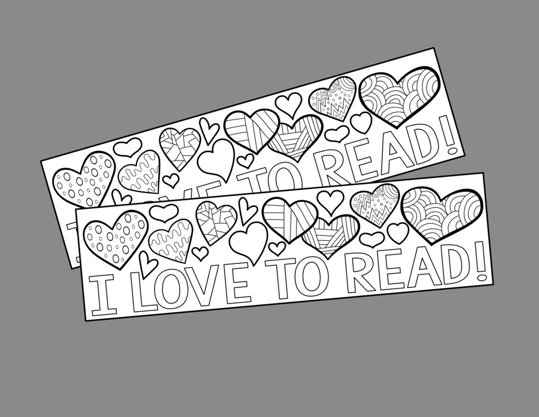 DIY Valentine's Day Bookmarks. I Love to Read Bookmark. Print ...
