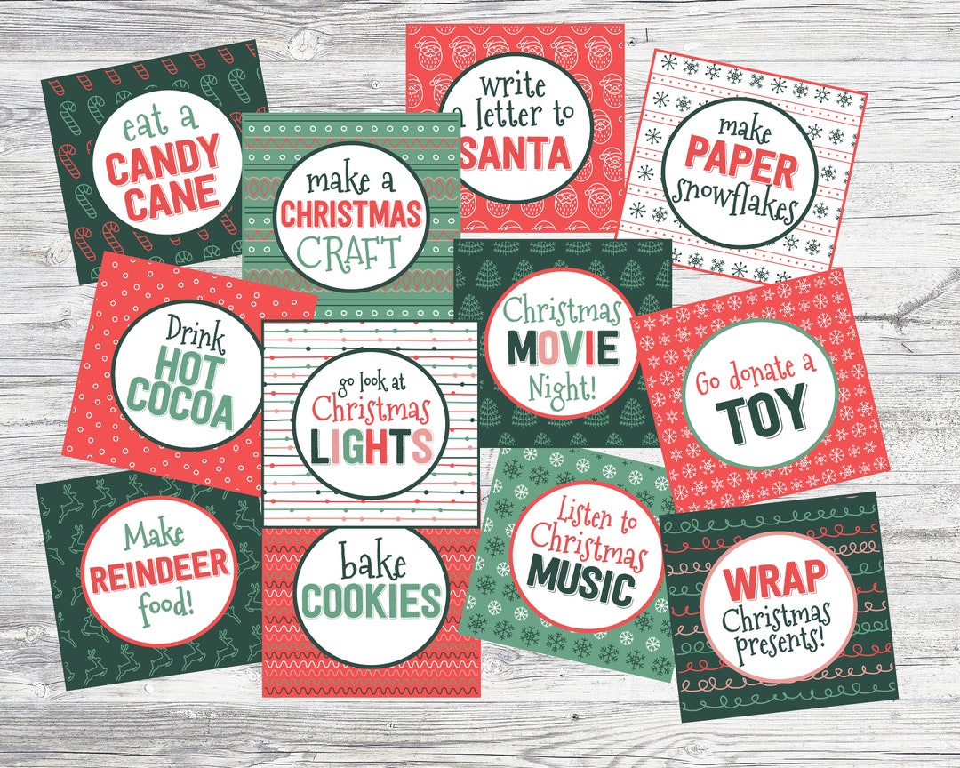 Printable Christmas Activity Cards. Christmas Advent Activities. 24 ...