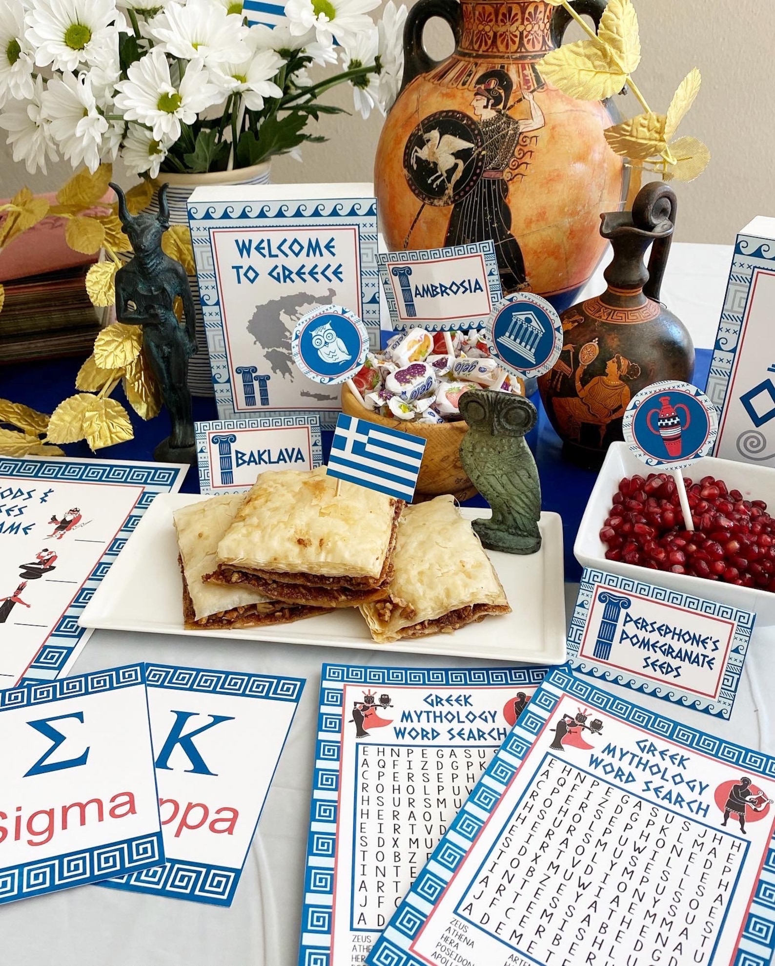 Printable Greek Alphabet Flash Cards. Includes Upper Case Only and ...