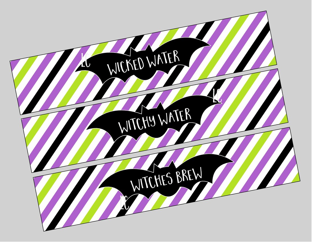 Halloween Witch Water Bottle Labels. Wicked Water, Witchy Water ...