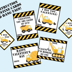 Construction Valentine Cards and Hang Tags. I Dig You Valentine ...