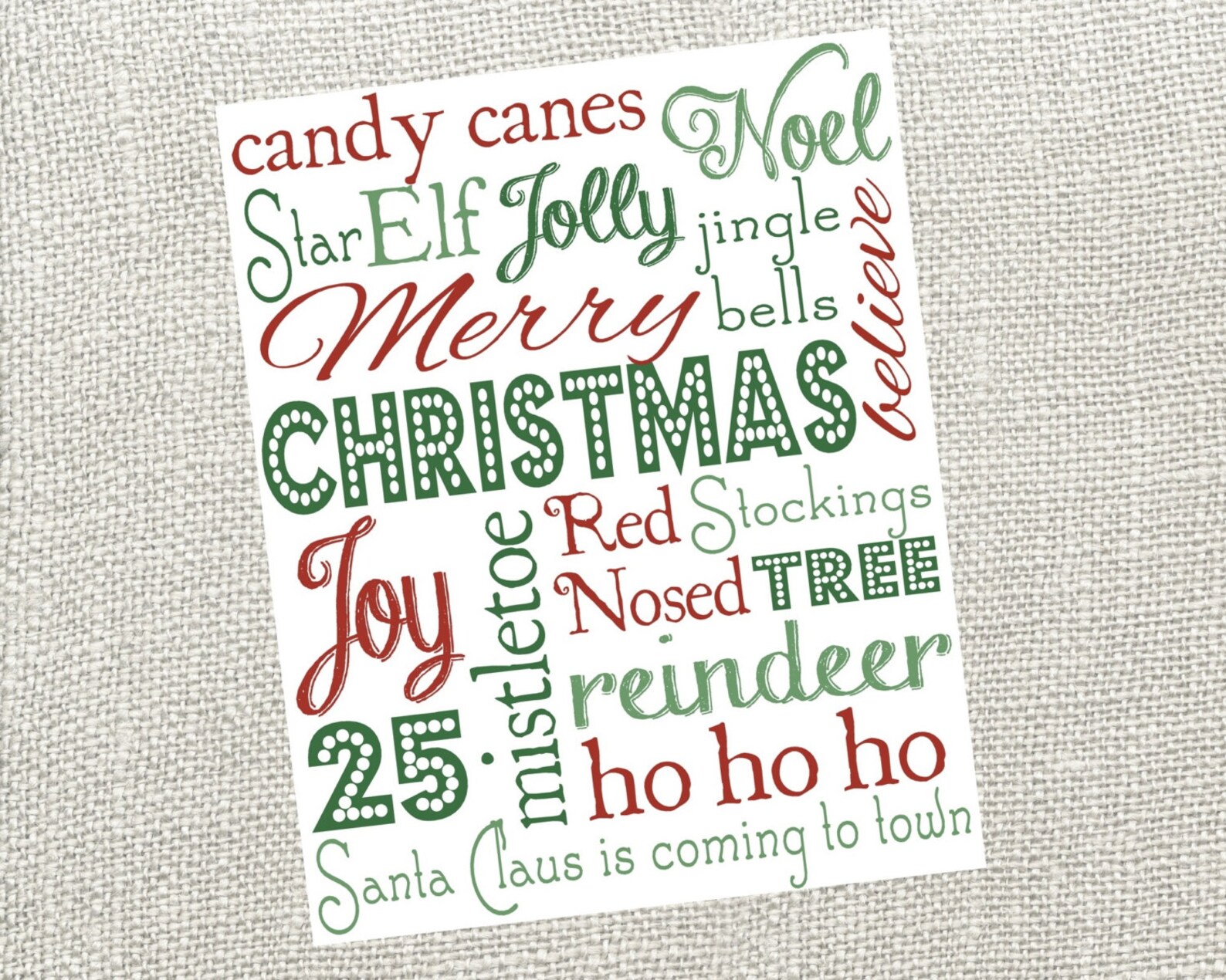 Christmas Subway Art Digital Sign. Size 8x10. Instant Digital Download ...
