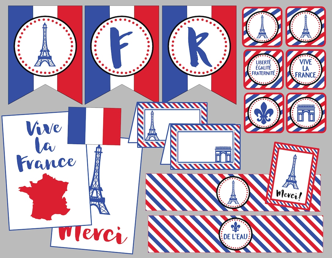 France Party Mini-package. Perfect for French Lesson or Class, French ...