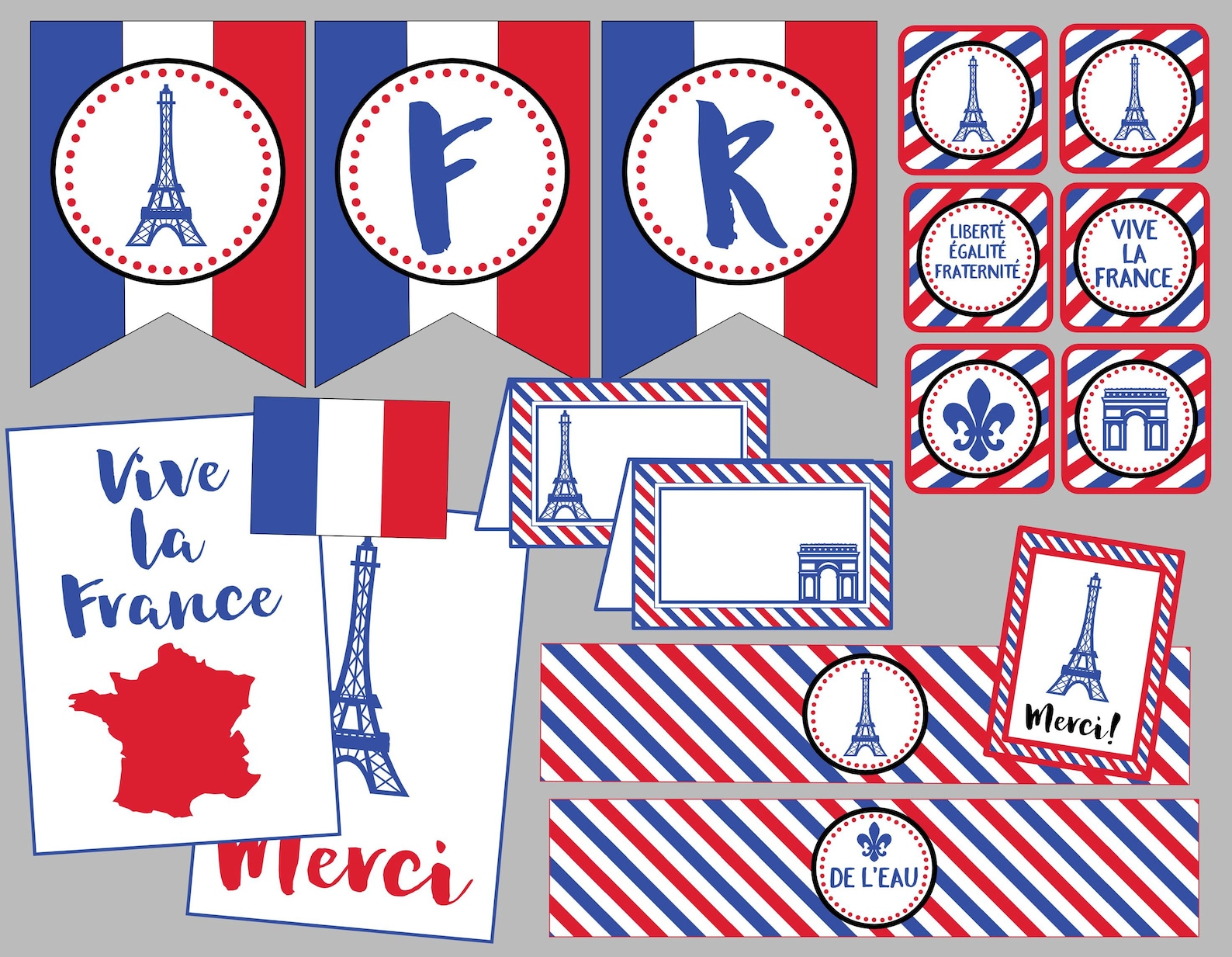 France Party Mini-package. Perfect for French Lesson or Class - Etsy Canada