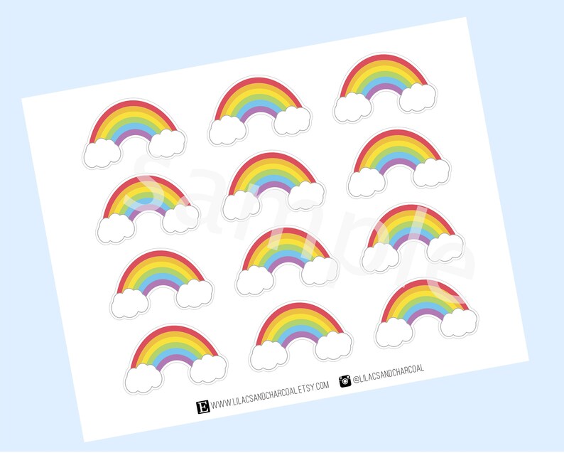 PRINTABLE Rainbow Cupcake Toppers. Cupcake Toppers for Rainbow Party ...