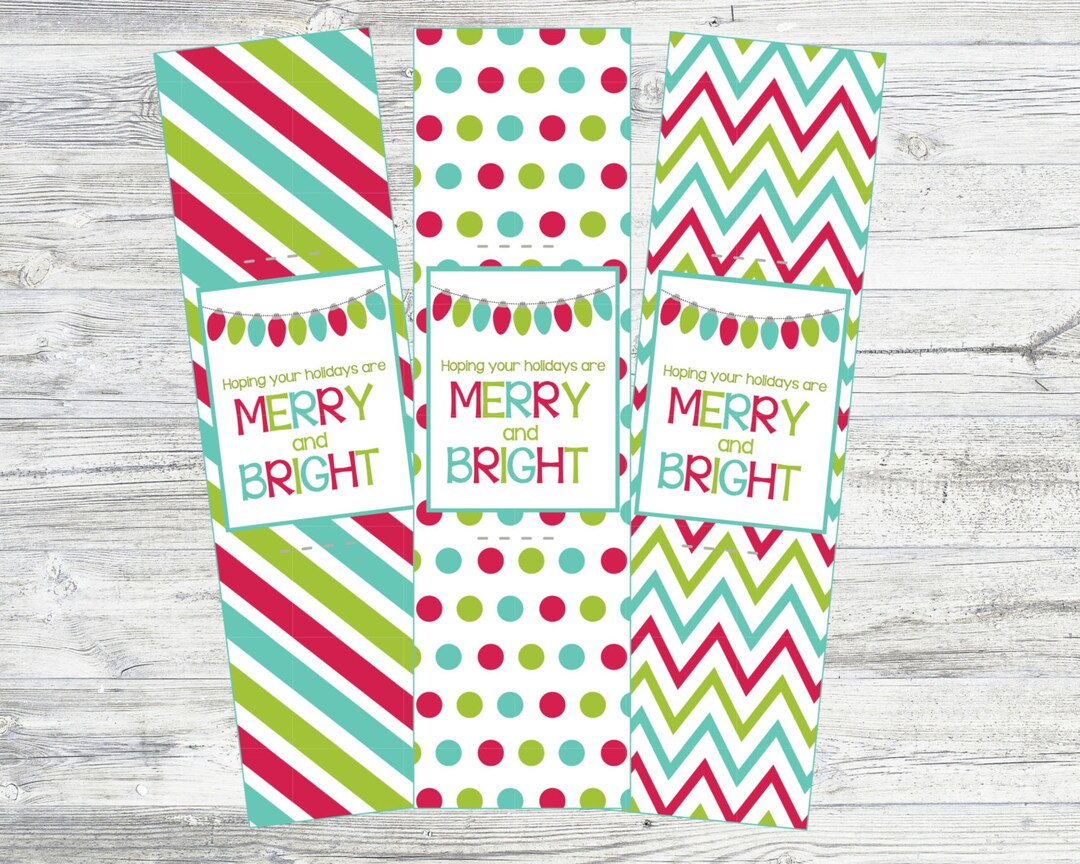 Merry and Bright Glow Bracelet Cards. Instant Digital Download. Fun for ...