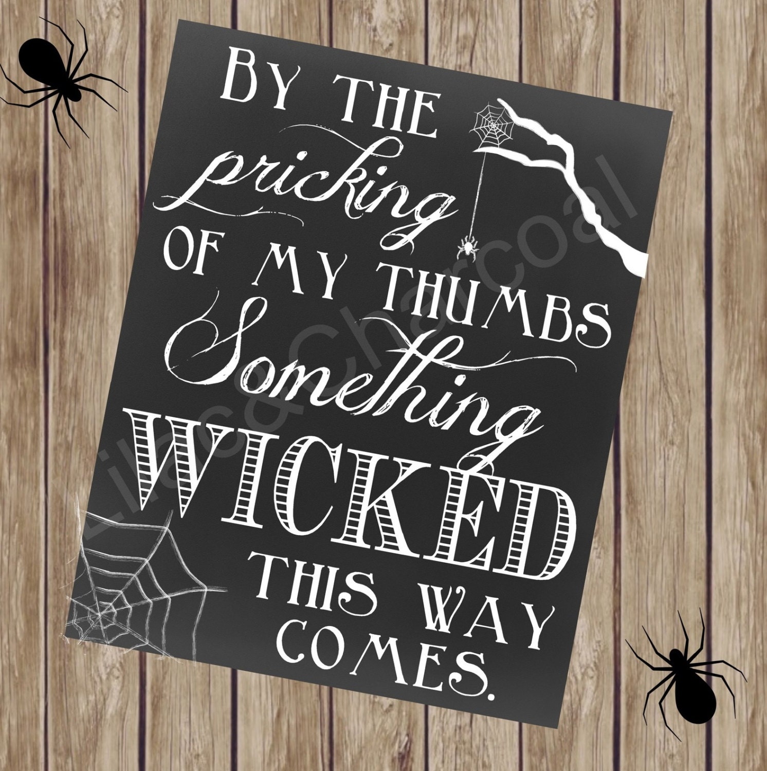 Something Wicked This Way Comes Digital Halloween Sign. 8x10 Printable ...