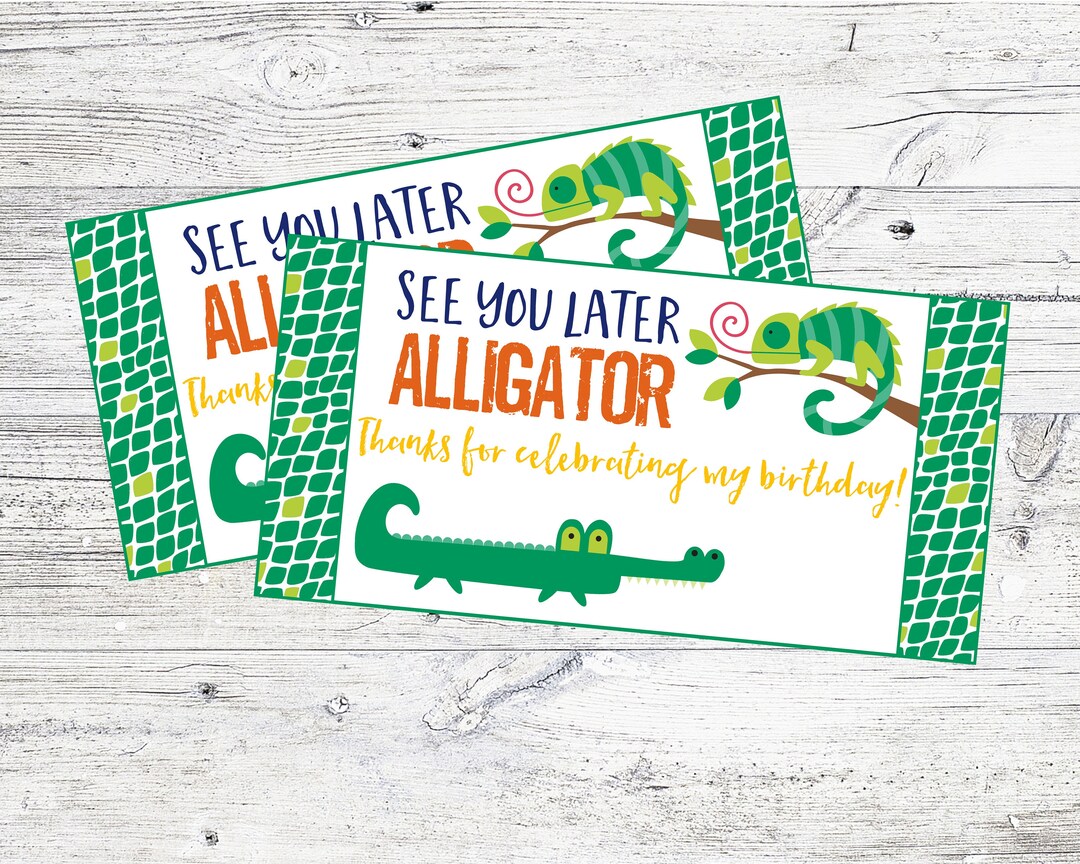Reptile Party Gable Box Labels. See You Later Alligator Favor Box ...