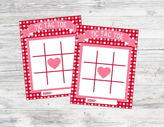 Valentine's Day Tic Tac Toe. XOXO Tic Tac Toe. Instant | Etsy