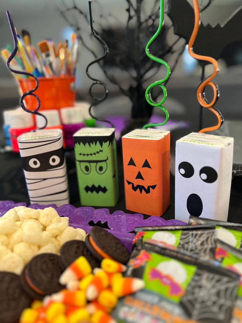 Halloween Juice Box Wrappers. Instant Digital Download. 4 Label Choices ...