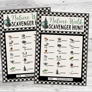 Printable Nature Walk Scavenger Hunt. Instant Digital Download. Great ...