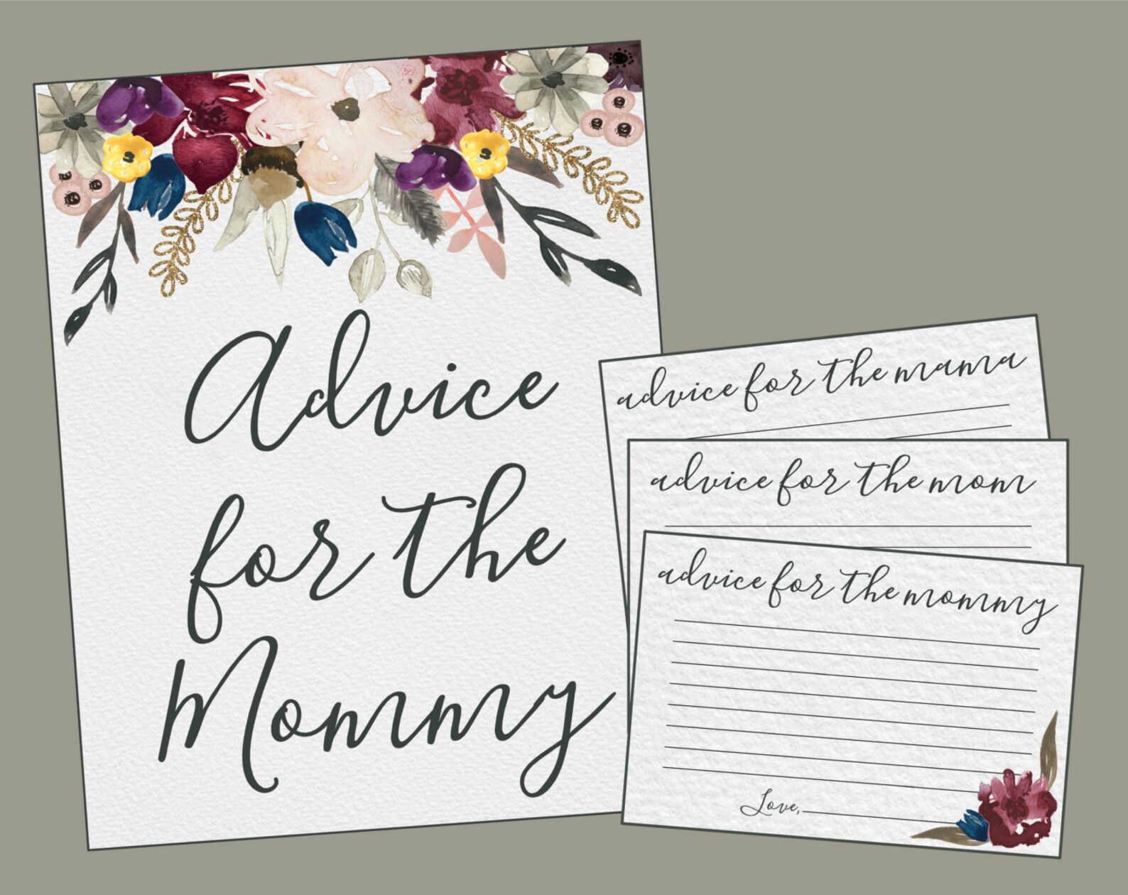 Advice for Mommy Baby Shower Game. Baby Shower Activity for - Etsy