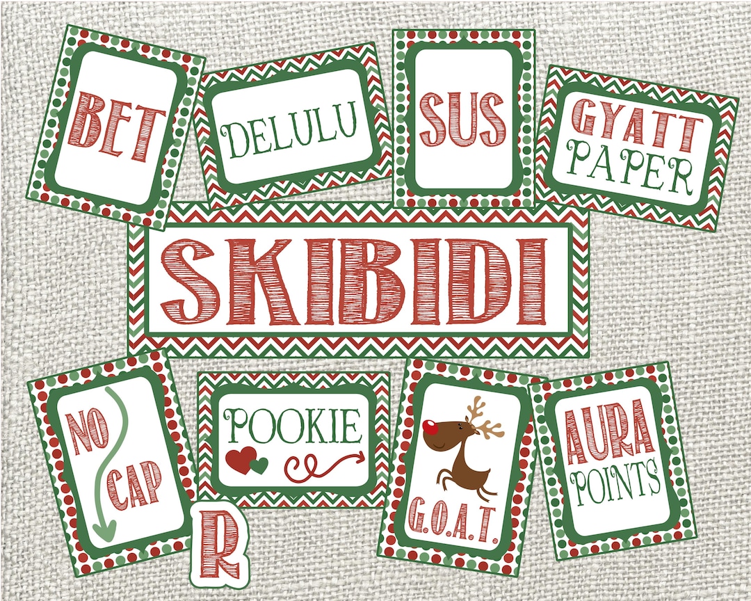 Printable Elf Cards. Generation Alpha Slang Elf Kit. Tween Elf Cards ...