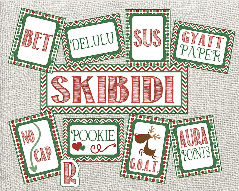 Printable Elf Cards. Generation Alpha Slang Elf Kit. Tween Elf Cards ...