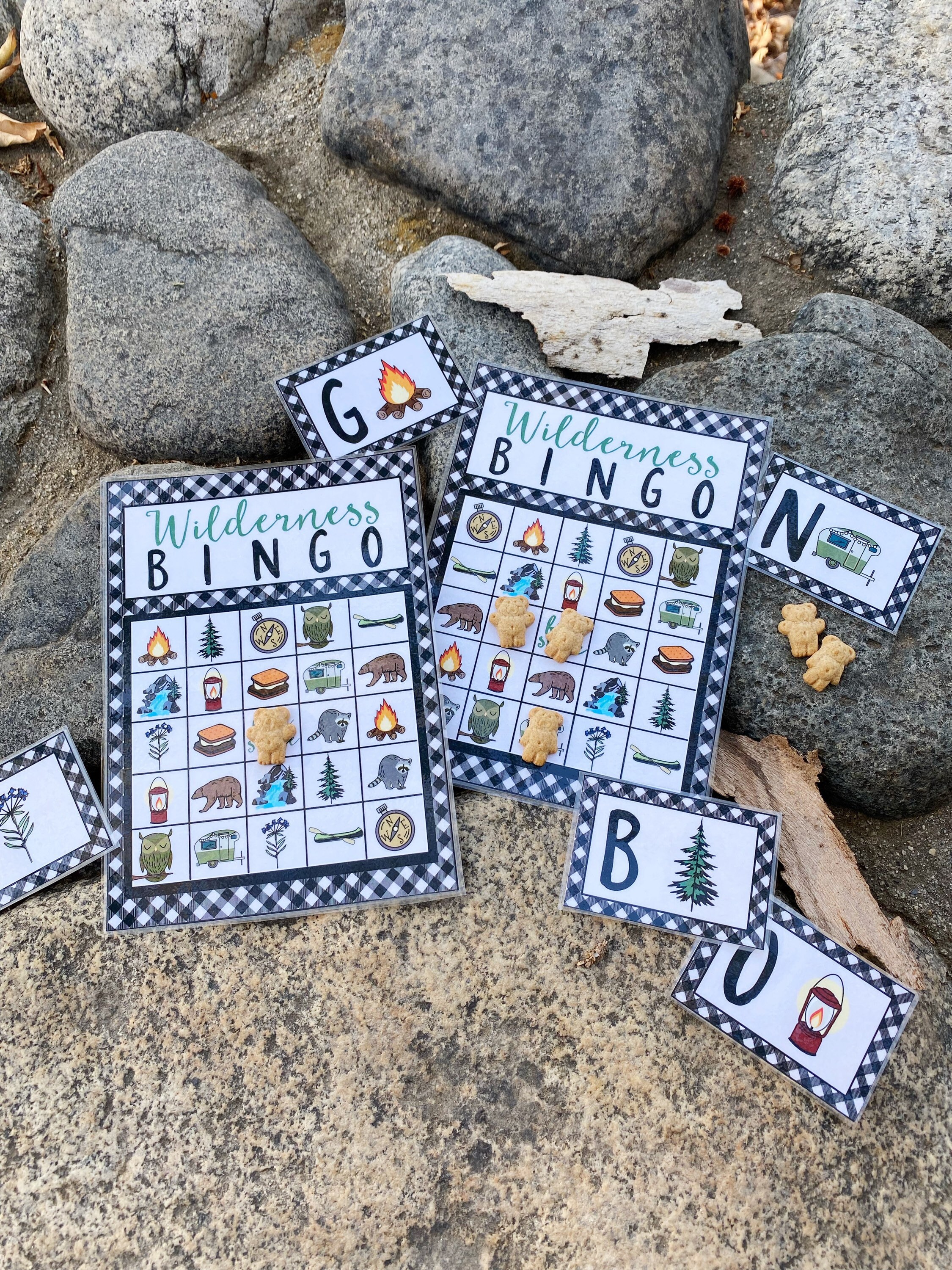 Printable Wilderness Bingo Game Set! 12 Card Set W/ Calling Cards ...