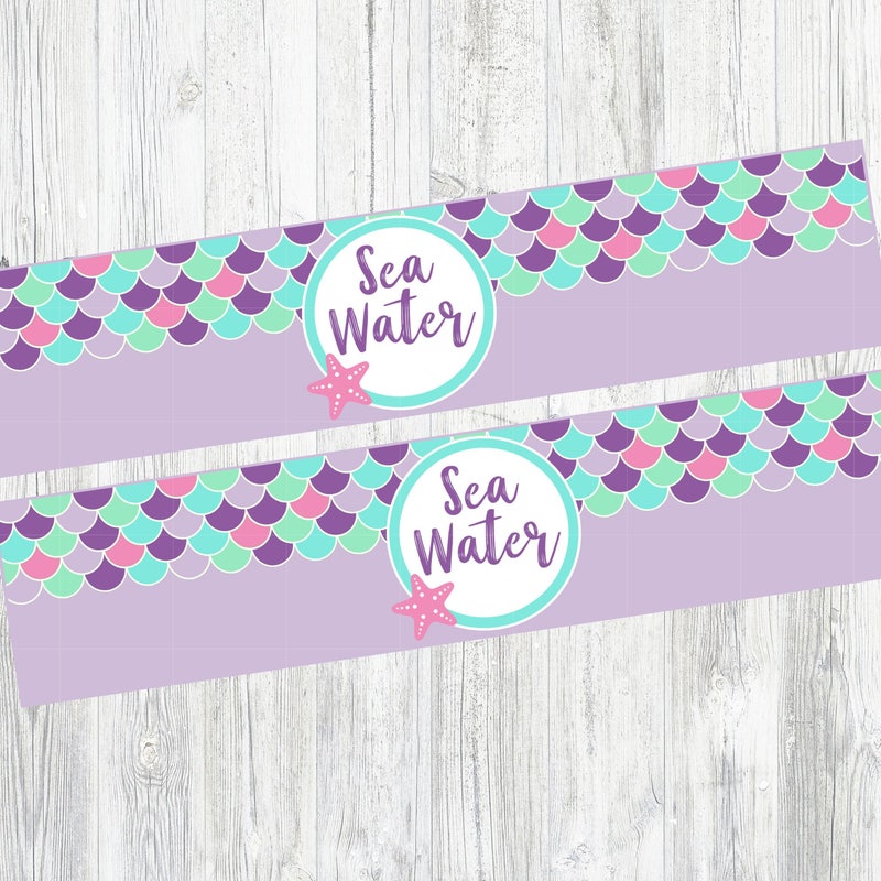 Mermaid Water Labels - Etsy
