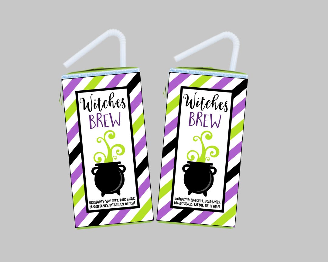 Witches Brew Juice Box Labels. Instant Digital Download. Halloween ...
