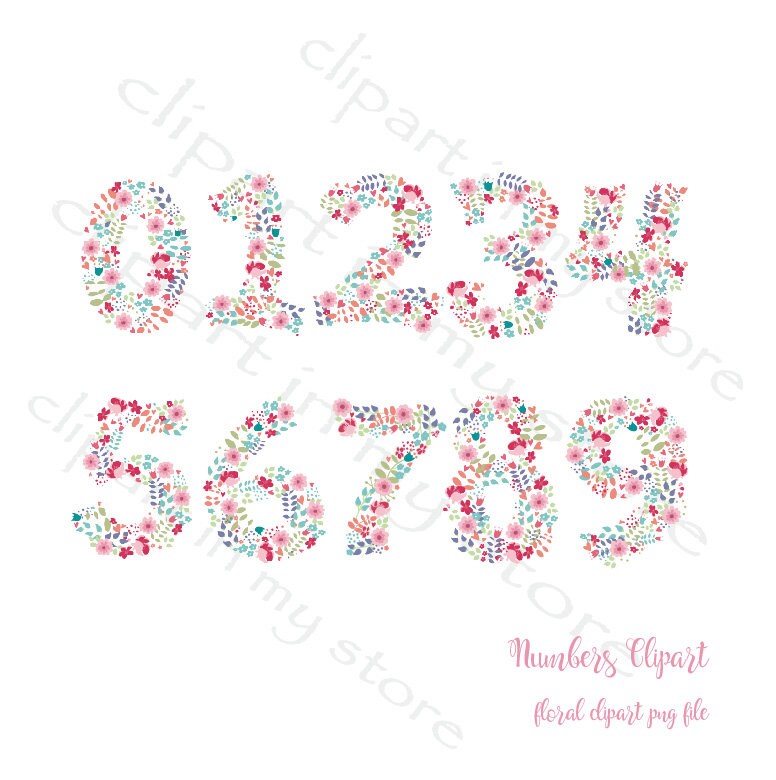 Flowers Clipart Numbers Clipart Flora 10. Flowers Floral Vector ...