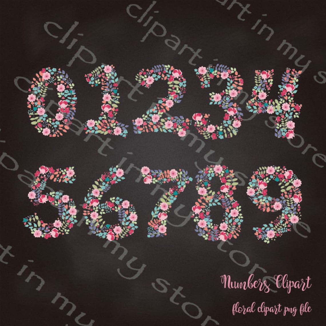 Flores Clipart Numbers Clipart Flora 10. Flores Floral Vector Gráficos ...