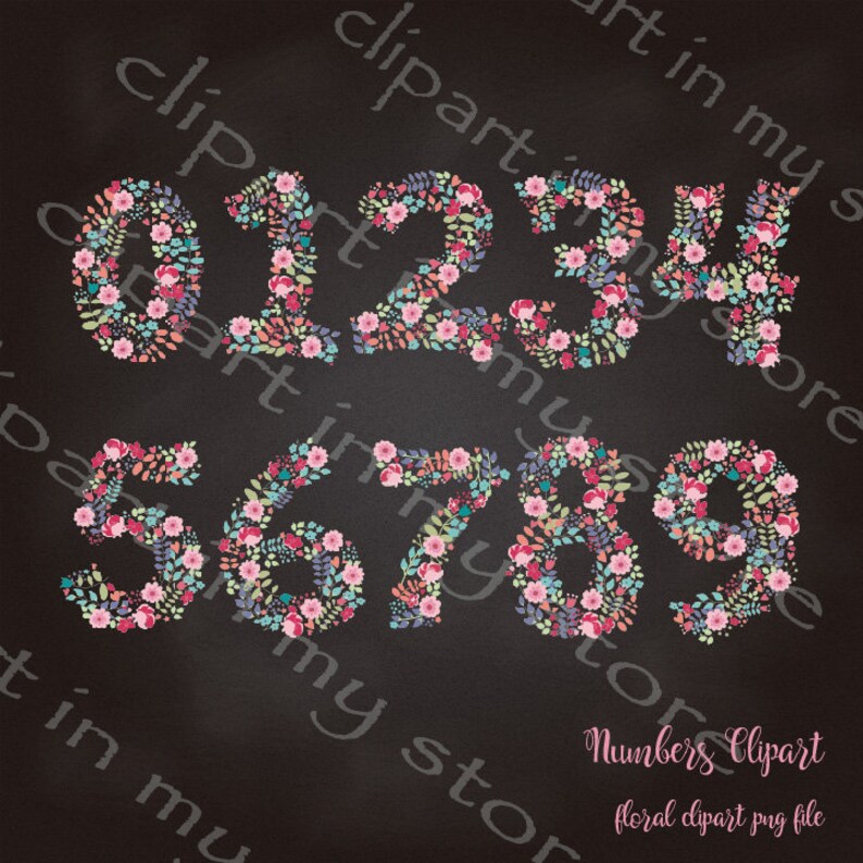 Flowers Clipart Numbers Clipart Flora 10. Flowers Floral Vector ...